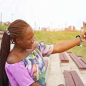 Bracelet Hair Ties With Gold Silvery and Beige Elastic,2 in 1 No Crease Hair Ponytails & Elastic,Looks Cute On Your Wrist And Great In Your Hair (3PCS, Black Silver-A)