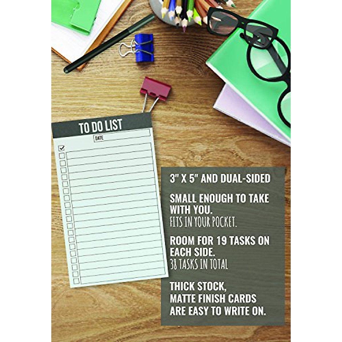 Jot & Mark To Do List 3x5 Inch Vertical Index Cards (Pack of 100)