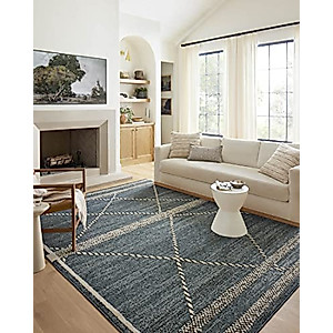 Loloi II Fabian Collection FAB-01 Denim/Charcoal 4'-0" x 6'-0" Accent Rug