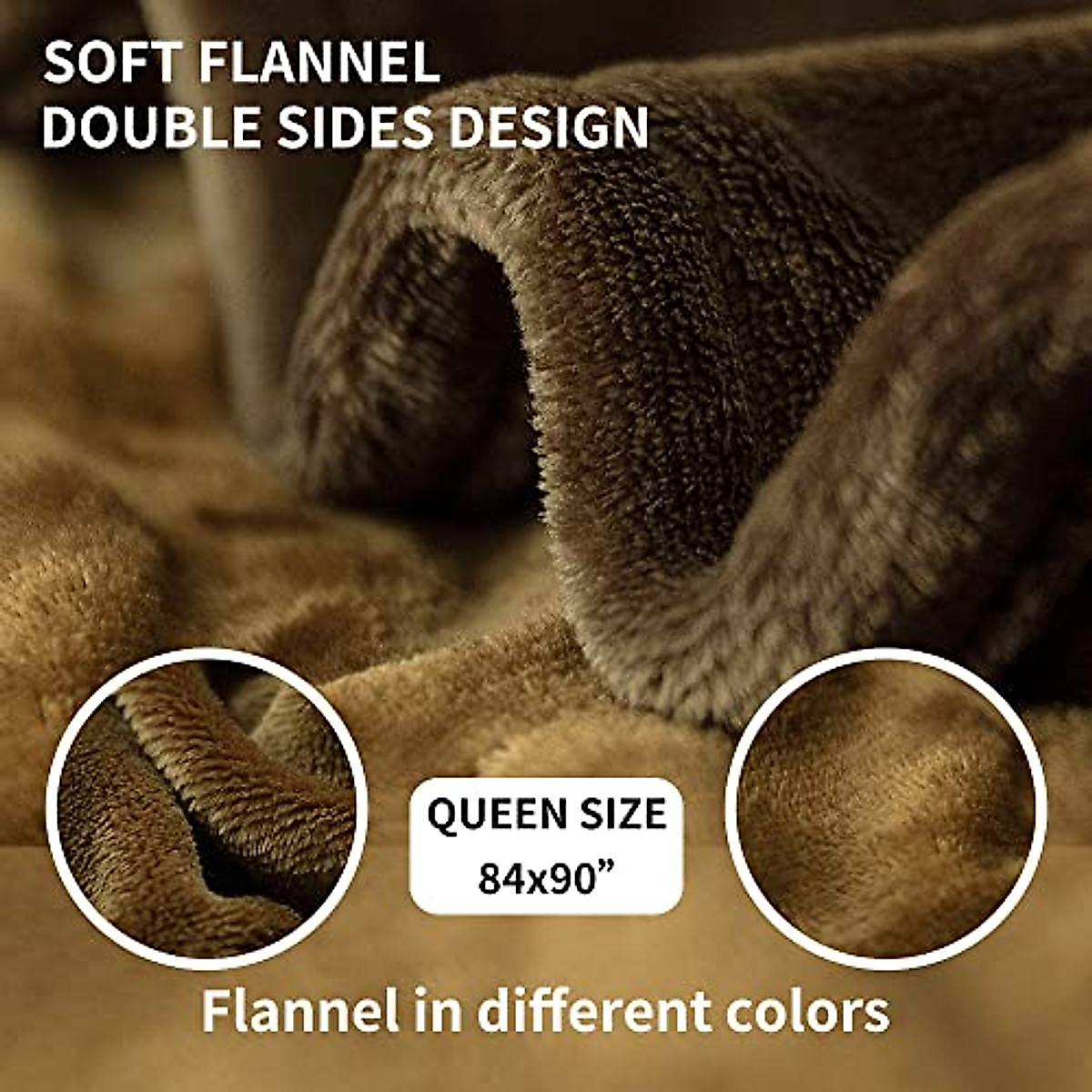 JET'S HOME Heated Blanket Queen 84"x90" - ETL&FCC Certified Flannel Electric Blanket Throw Machine Washable Heating Blanket with 4 Heating Levels 10 Hours Auto-Off Overheating Protection (Pinecone)