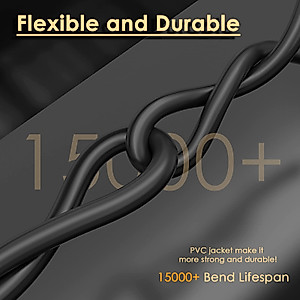 Sovvid 12 Inch 6 Pack Guitar Patch Cables, Black Guitar Pedal Cable Effect Cable Cord, 1/4" inch TS Guitar Patch Cable Right Angle