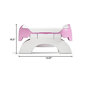 okbaby On The Spot 3 in 1 Travel Potty Seat - Compact & Lightweight Design - Features Non-Slip Rubber Base - Removable Inner Bowl - Toilet Training Seat for Toddlers & Children, Pink, fuchsia, 39056688