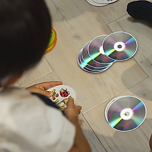 50pcs Hand Decorated Discs Decorative DIY Discs Bird Cd Discs DIY Cd Discs Adornment DIY Discarded Cd Discs Handmade Cd Discs Cd Discs for Home Shop Home DIY Discs