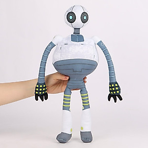 ITPZ Robot Plush Toy,17”Gray Robot Roz Plush Doll,Soft Stuffed Robot Pillow for Kids’Room Decor,Gift for Animation Fans and Kids Birthday