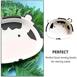 Hemoton Dessert Bowl Cute Cow Shaped Ice Cream Bowls Salad Bowl Serving Bowl Small Fruit Bowl Mixing Bowl for Dipping Condiment Snack Pasta Bowl