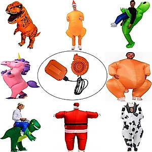 Bnikion Mini Blower Fan for Dinosaur Costume Inflatable Game Clothing Suits Halloween Cosplay Party Supplies, Orange