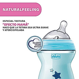 Natural Feeling Chicco Baby Bottle 250ml 2Mesi + Bimbo