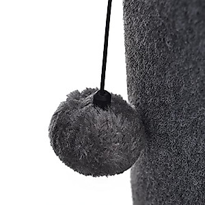 Cat Craft Bobcat Cat Plush Scratching Post with Integrated Cat Toy, Gray, Large (42")