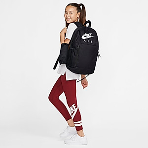 Nike Unisex Kid's Y NK ELMNTL BKPK-GFX FA19, Black/Black/(White), 30L