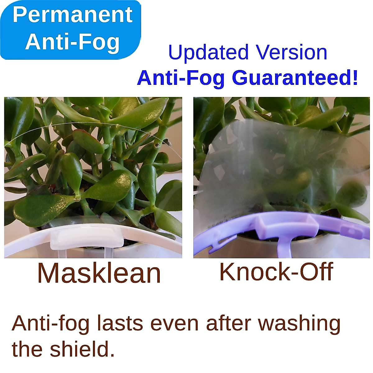 Masklean 1 Box(5 Masks w/Pouch) Clear Transparent Sanitary Mask Anti-Fog Face Mouth Shield Spit Guard Reusable Permanent makeup microblading catering