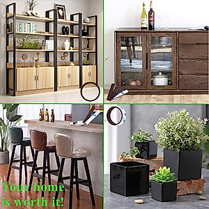 Felt Strips 10Pieces Pack 1x 6 Inches Self Adhesive Brown Furniture Felt Strips Anti Scratch Heavy Duty 5mm Thick Floor Protector for Rocking Chair for Hardwood Floor