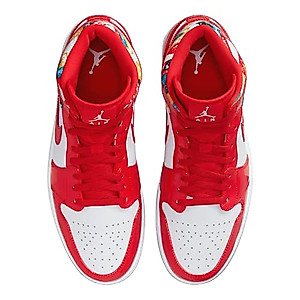 Jordan Youth AIR 1 MID SE GS DC7248 600 Barcelona Sweater Red Patent - Size 7Y