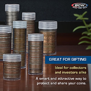 BCW Small Dollar Coin Tubes - 25 ct