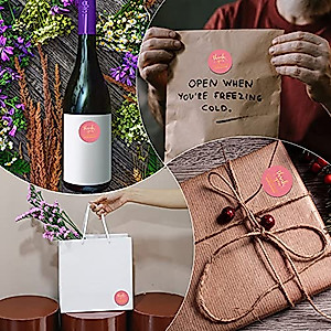 FAMALL 540 Pieces Thank You Stickers and Cards Set, 1.5 inch Thank You for Supporting My Small Business Adhesive Labels, Resealable Packaging Bag, Suitable for Envelopes, Gift Bags Packaging (Pink)