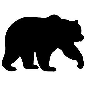 20x24 Bear Style 3 Stencil Made from 4 Ply Matboard