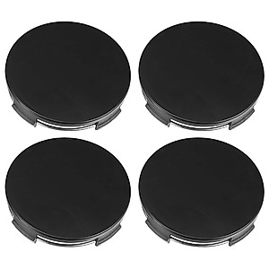 X AUTOHAUX 4 Pcs Universal 65mm Dia 4 Clips Wheel Tyre Center Hub Caps Cover Black for Auto Vehicle