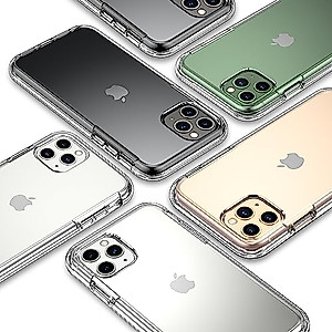 COOLQO Compatible for iPhone 11 Pro Case 5.8 Inch, with [2 x Tempered Glass Screen Protector] Clear 360 Full Body Coverage Silicone [Military Protective] Shockproof for iPhone 11 Pro Cases Phone Cover