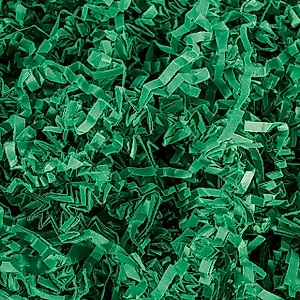 MagicWater Supply Crinkle Cut Paper Shred Filler (2 LB) for Gift Wrapping & Basket Filling - Green