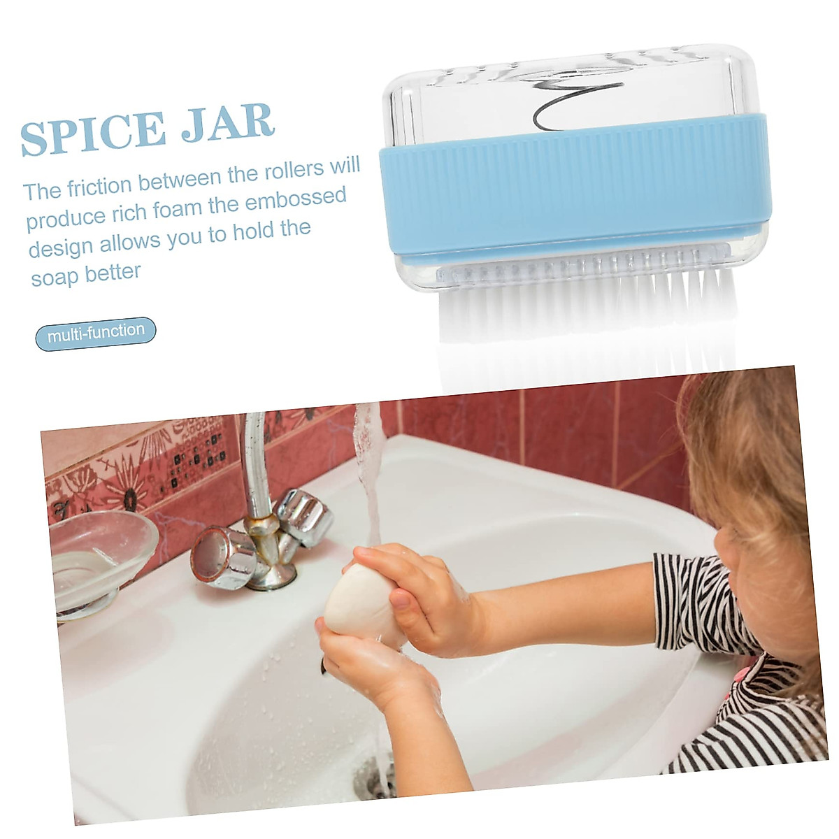 Veemoon 5pcs Box Soap Foaming Box Soap Roller Dispenser Foam Soap Dispenser Laundry Soap Dispenser Bathroom Accessories Bathroom Item Container Soap Tray Bar Storage Soap Bubbles Abs Child