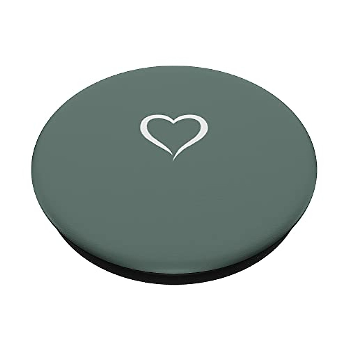 Sage Green Hand Drawn Heart Love Minimalist PopSockets Standard PopGrip