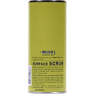 Mrs. Meyer's Multi-Surface Scrub, Non-Scratch Powder Cleaner, Removes Grime on Kitchen and Bathroom Surfaces, Lemon Verbena, 11 oz