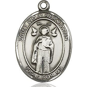 EXTEL Large Oval Sterling Silver St. Ivo Medal, Made in USA