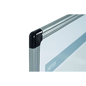 MasterVision Magnetic Dry Erase Monthly Calendar Planner Push Pin Corkboard Combo with Marker Tray, 24" x 36", Gray Plastic Frame, White, MB0707186P