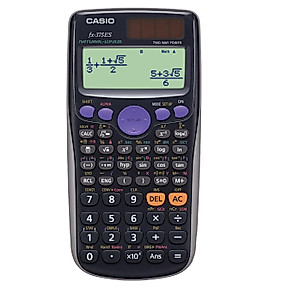 394 Functions and the Number of Functions Mathematics Natural Display Fx-375es-n Black Casio Casio Scientific Calculator