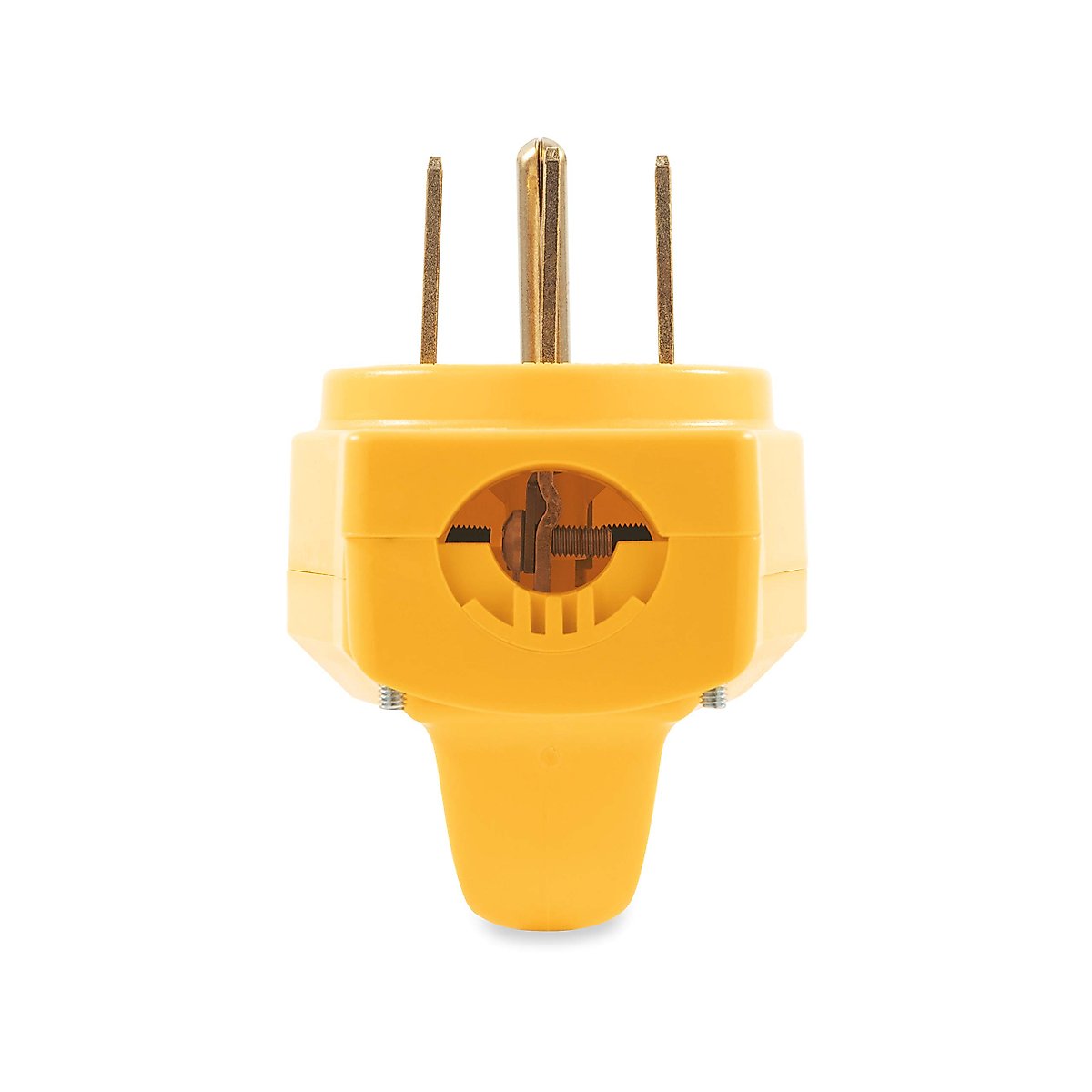 Camco Power Grip Camper / RV Replacement Plug - Attach 50 Amp Plug to Existing RV Extension Cord - Features 50 Amp RV Plug (NEMA 14-50P) & Ergonomic Designed Handle - Rated 125-250V/12,500W (55255)