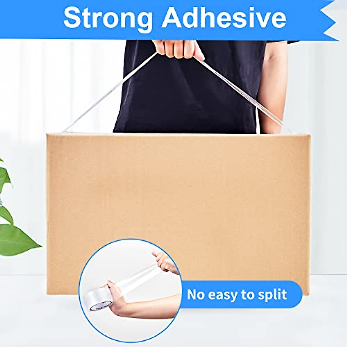 JARLINK Clear Packing Tape (12 Rolls), Heavy Duty Packaging Tape for Shipping Packaging Moving Sealing, 2.7mil Thick, 1.88 inches Wide, 60 Yards Per Roll, 720 Total Yards