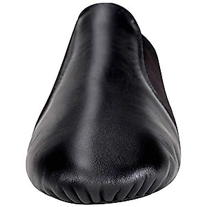 Linodes (Tent Leather Upper Jazz Shoe Slip-on for Women and Men's Dance Shoes Black 8M