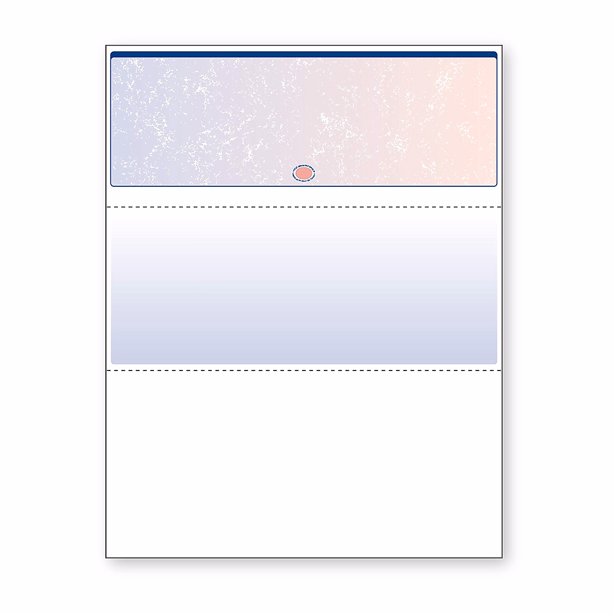 DocuGard Blue/Red Prismatic Top Check, 8.5 x 11 Inches, 24 lb, 500 Sheets, 1 Check Per Sheet (04532)