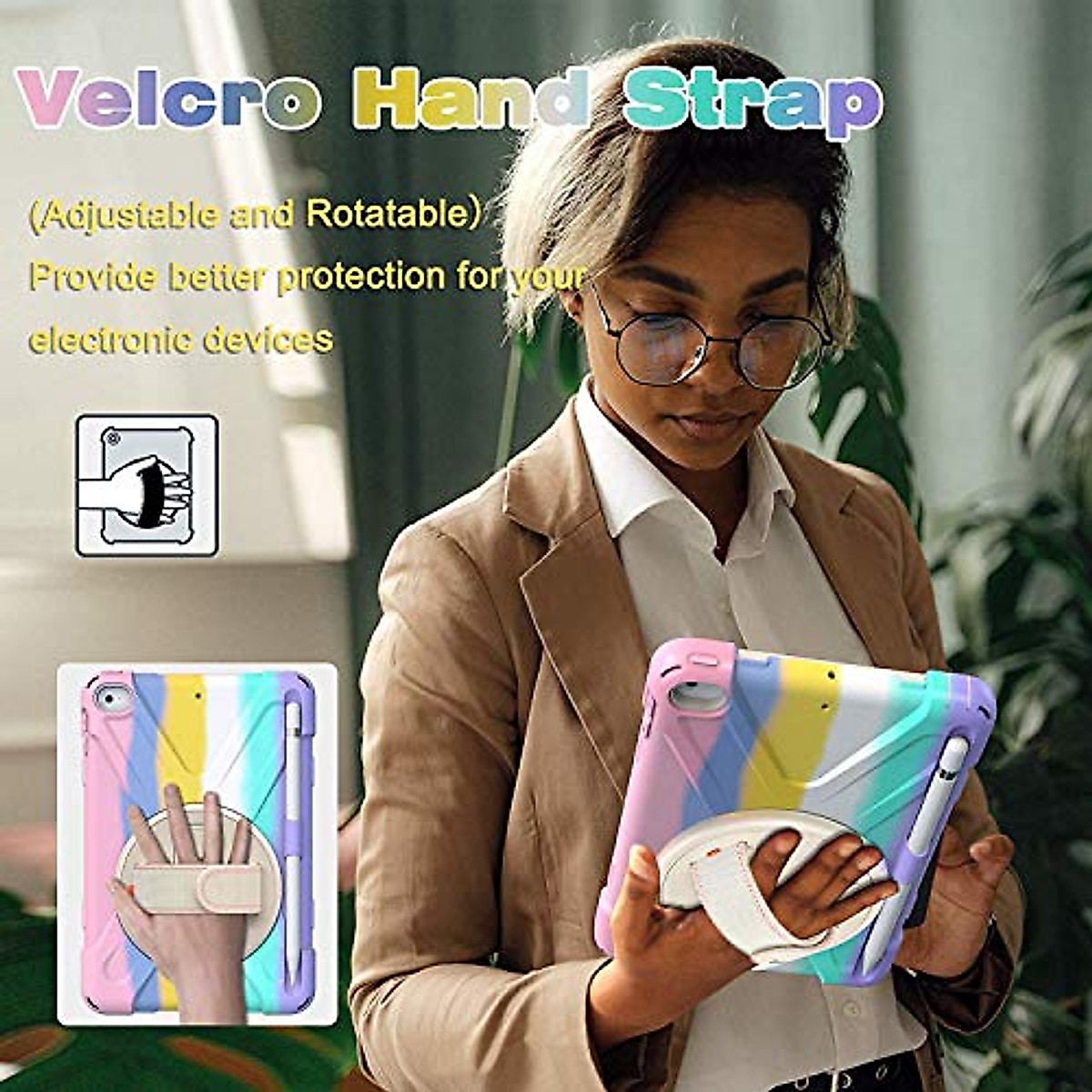 TSQ iPad Mini 4/5 Case for Kids Girls Cute Pink | Silicone Shockproof Protective iPad Mini 5th/4th Generation Case 7.9 Inch with Pencil Holder Stand Hand Strap