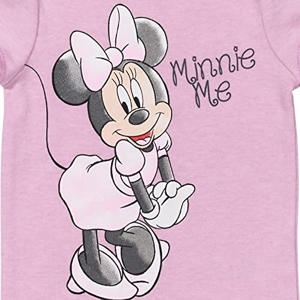Disney Minnie Mouse Newborn Baby Girls Layette Set: Bodysuit Pant Hat Bib Grey/Pink 0-3 Months