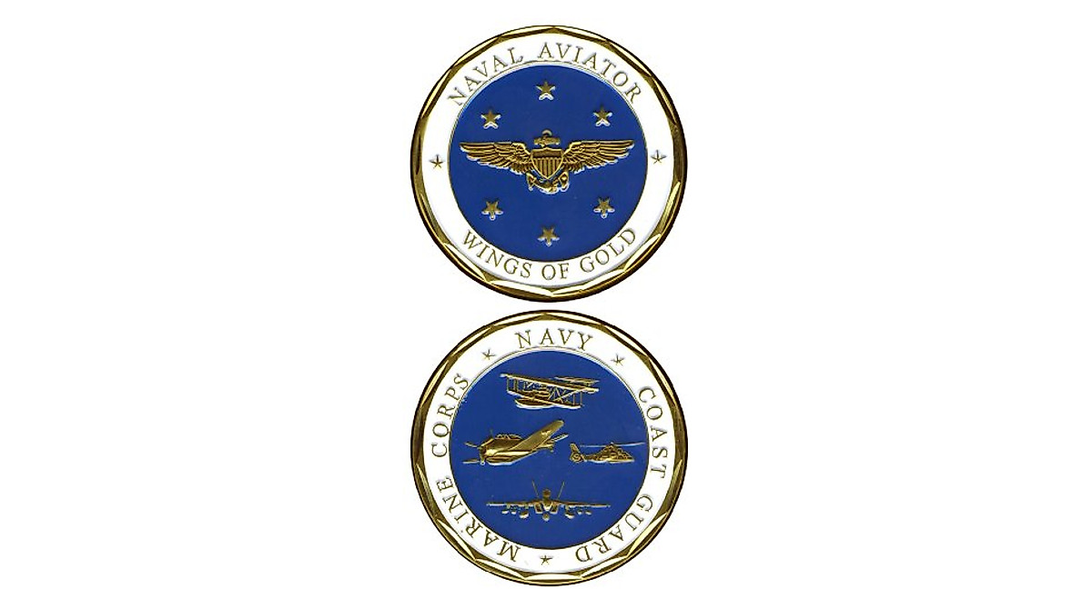 U.S. Naval Aviator Wings of Gold Challenge Coin | Eagle Crest