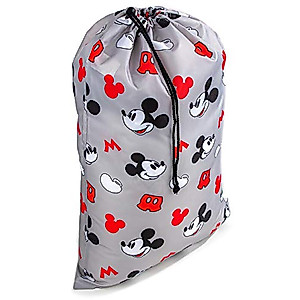 Jay Franco Disney Mickey Mouse Mickey Icon Drawstring Laundry Bag - Oversize Durable Storage/Travel Bag for Home or College - Measures 21 x 32 inches (Official Disney Product)