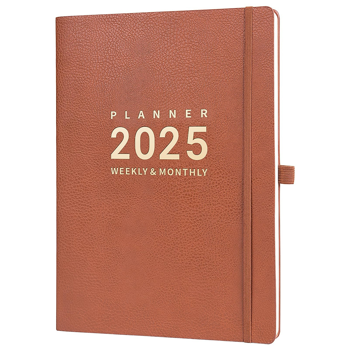 2023 Planner - Weekly & Monthly Planner 2023, 8.5" x 11", Jan 2023 - Dec 2023, Pen Holder, Calendar Stickers, Pocket, 25 Notes Pages, Faux Leather Cover, 2 Book Marks, A4 Premium Paper - Brown