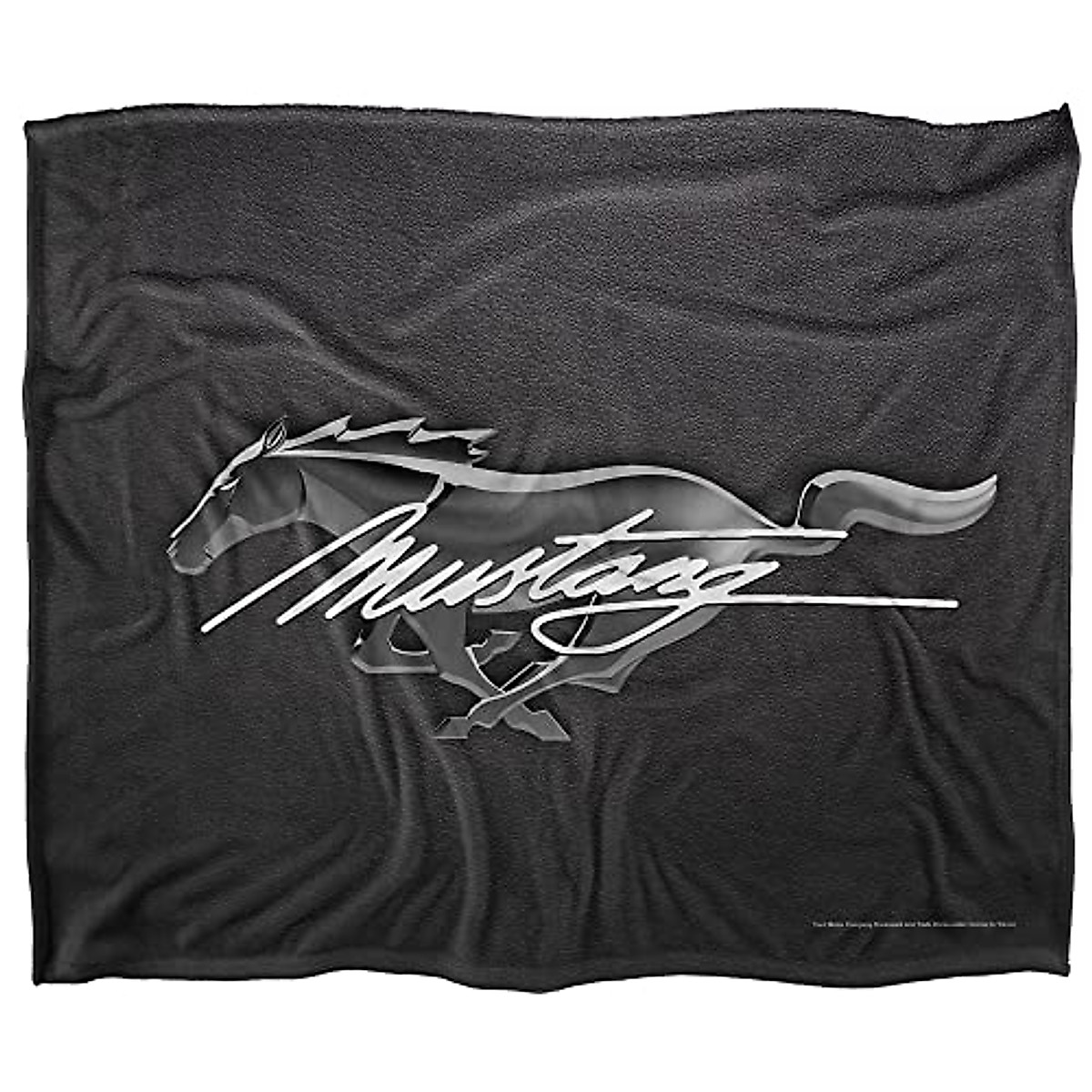 Ford Mustang Blanket, 50"x60", Mustang Logo Silky Touch Sherpa Back Super Soft Throw Blanket