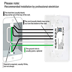 Smart Light Switch, Triple switches WiFi Smart Switch Button, Compatible with Alexa and Google Home, Remote Control with Timing Funtion, No Hub Required,Smart Life APP Provides Control from Anywhere