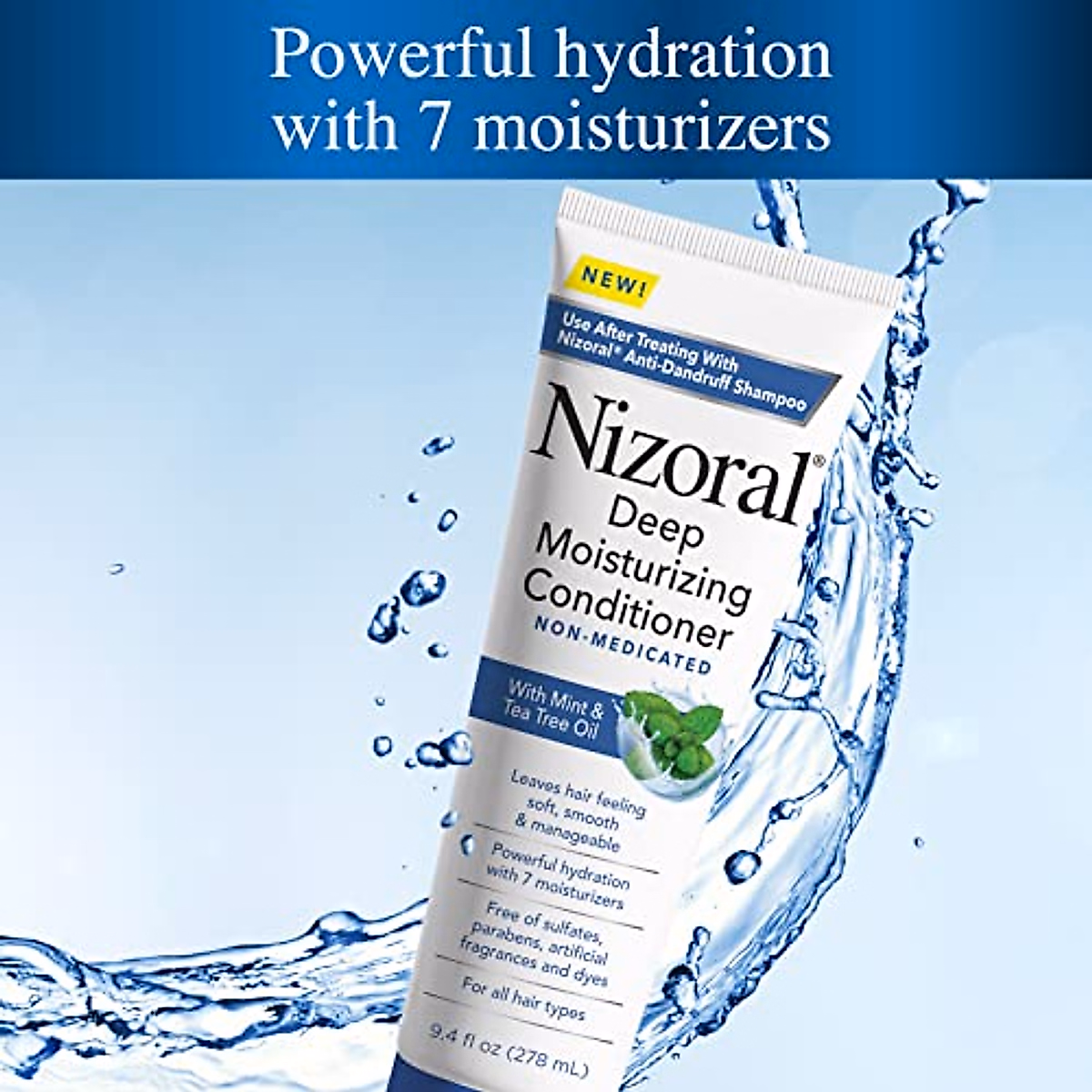 Nizoral Anti-Dandruff Shampoo, 7 oz + Deep Moisturizing Conditioner, 11 oz Bundle