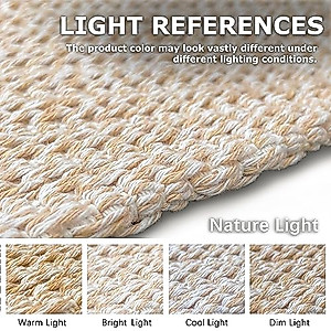 KOZYFLY Boho Runners for Hallways 2x6 ft Washable Hall Carpet Runner Non Slip Kitchen Rug Beige Cotton Entryway Runner Rugs Throw Bedside Rugs for Indoor Hallway Bedroom Kitchen