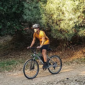 Jasion EB5 Plus Electric Bike for Adults 500W Motor 45 Miles 20.5MPH 480WH Removable Battery Commuting Electric Mountain Bike 27.5" Tires Front Fork Suspension 7-Speed