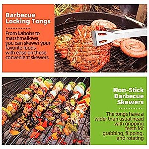 BBQ Grill Tools Set with Case - 22pcs S SMAZINSTAR Barbecue Accessories kit, Premium Complete Heavy Duty Stainless Steel BBQ Accessories with Storage Case for Camping Set & Dad Men & Backyard