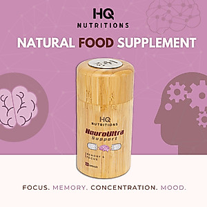 Neuro Ultra | High Quality Brain Booster |Improve Focus,Memory,Concentration & Clarity with HQ IngredientsDHA,AlphaGPC,B3,6,12,Ginkgo biloba,Bacopa,Lutein,Choline & More. Caffeine Free.