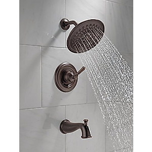 Delta Faucet Mylan Single-Function Tub and Shower Trim Kit with 3-Spray H2Okinetic Shower Head, Venetian Bronze 144777-RB (Valve Included)