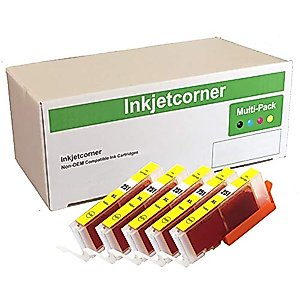 Inkjetcorner Compatible Ink Cartridges Replacement for CLI-251XL CLI-251 for use with IP7220 iX6820 MG5520 MG5522 MG5620 MG6620 MG5420 MG6420 MX920 MX922 (Yellow, 5-Pack)