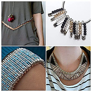 250 Pack Safety Pins by Luxurecourt, 4 Assorted Sizes of Durable, Silver Small and Large Safety Pins Bulk, Rust-Resistant Nickel Plated Steel, Sharp Edge Safety Pins for Clothes, Sewing, Arts & Craft