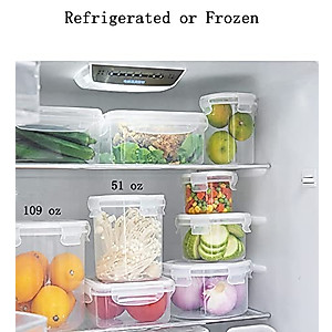 TIAN CHEN Reusable Soup Container with Lid Refrigerator, 2pcs Airtight Round Pickle Jar, Tall Bread Proofing Box, Commercial Storage Bulk Food Organization, Leak Proof, BPA Free (1pcs 50oz,1pcs 109oz)