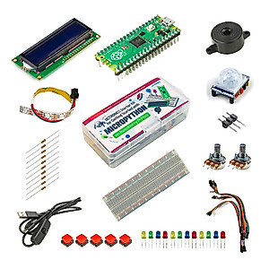 UCTRONICS for Raspberry Pi Pico Starter Kit, Pico with Pre-soldered Header, for Official Starter Book (Get Started with MicroPython on Raspberry Pi Pico)