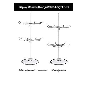 APL Display - Display Stand Jewelry Display Holder Retail Display Stand, 2 Tier Rotating Display Rack for Mall,Exhibition And Retail Store